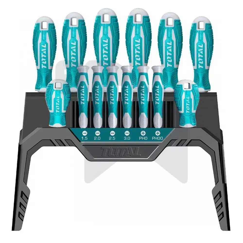 طقم مفك - يد كاوتش - 14 قطعة - THT250614 - تولز ويف